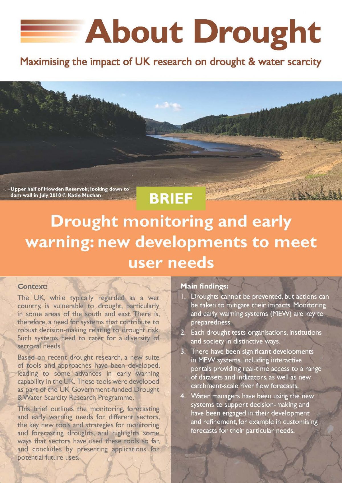About Drought briefing note: Drought monitoring and early warning