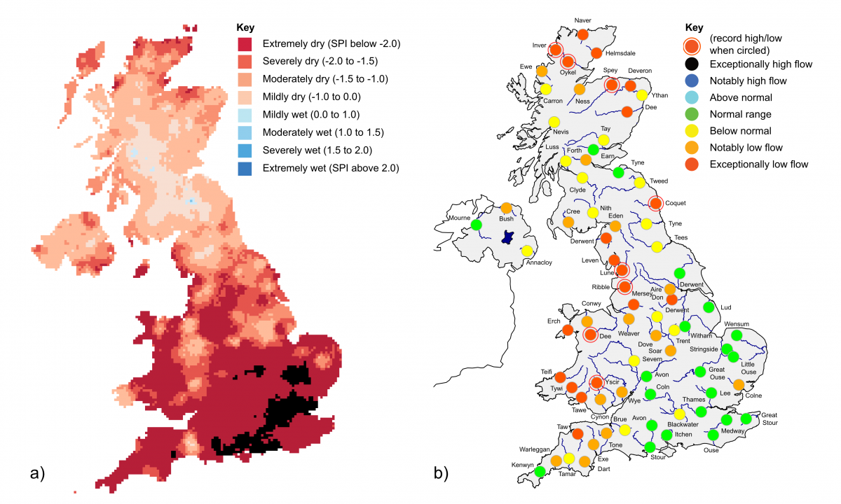 Droughts during 2018/2019 in the UK